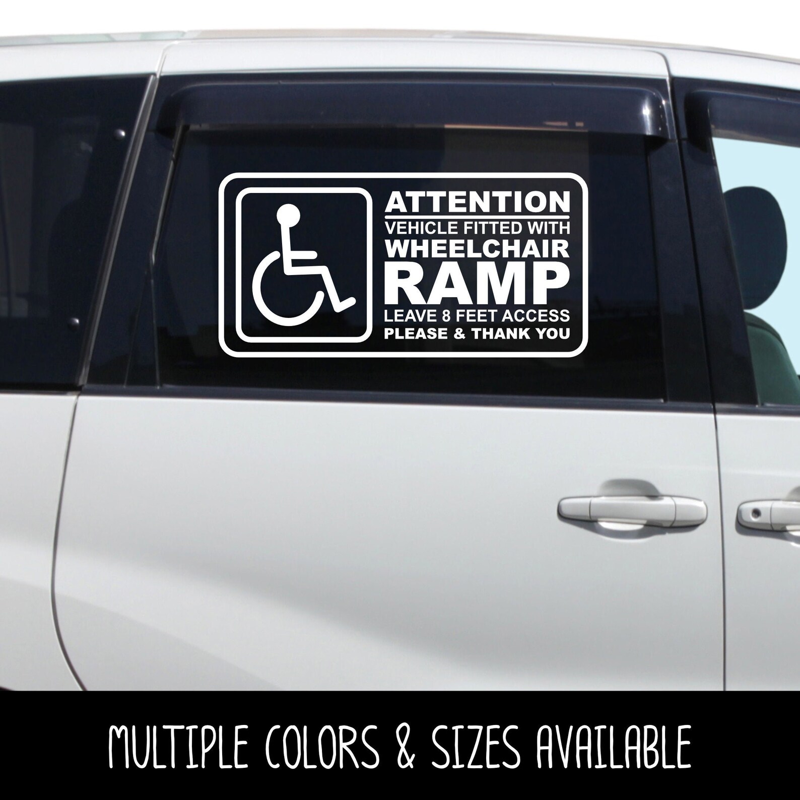 Handicap Wheelchair Ramp Access Decal Disabled Car Decal | Etsy