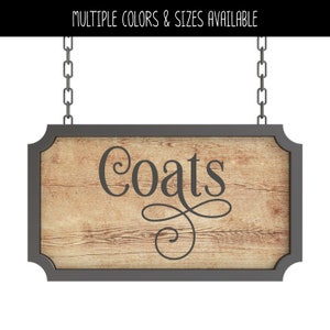 Coats Vinyl Decal - Coats Sticker - Coats Decal - Coats Door Decal ...