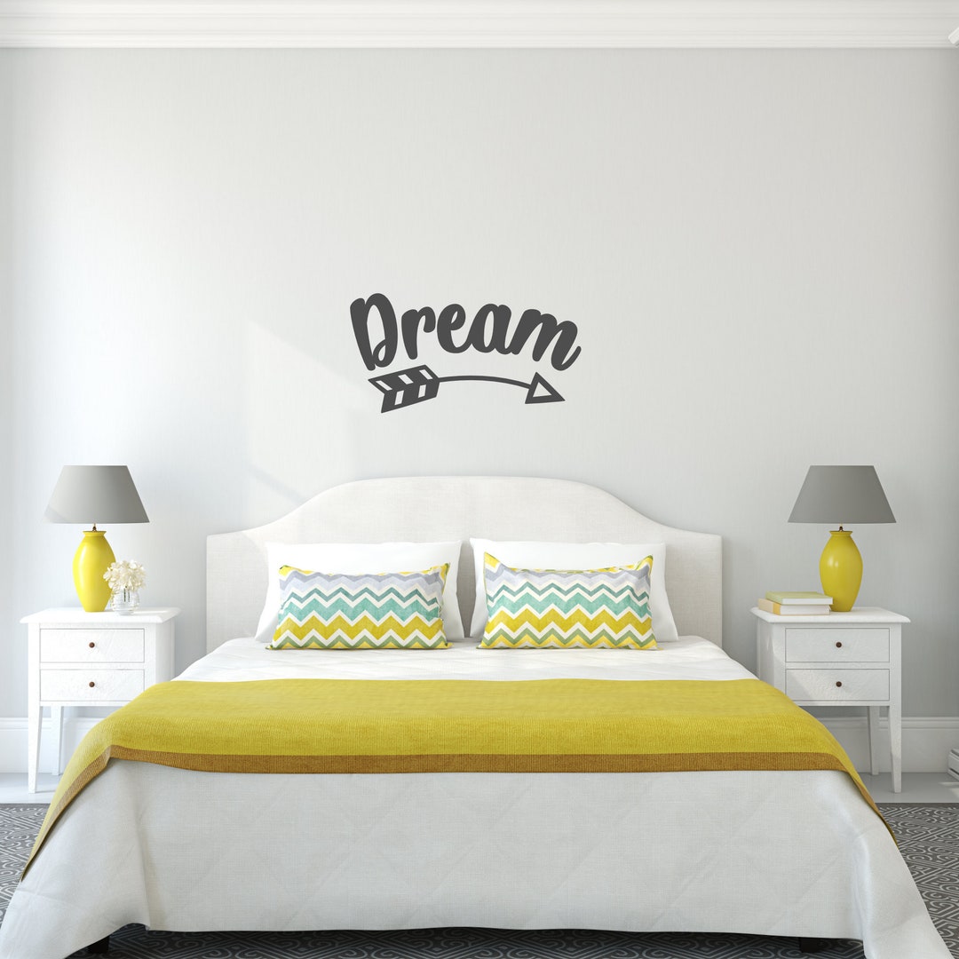 Curved Dream With Arrow Vinyl Decal Dream Car Decal Dream - Etsy