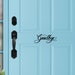 Antique Script Goodbye Decal Goodbye Sticker Goodbye Front Door Decal ...