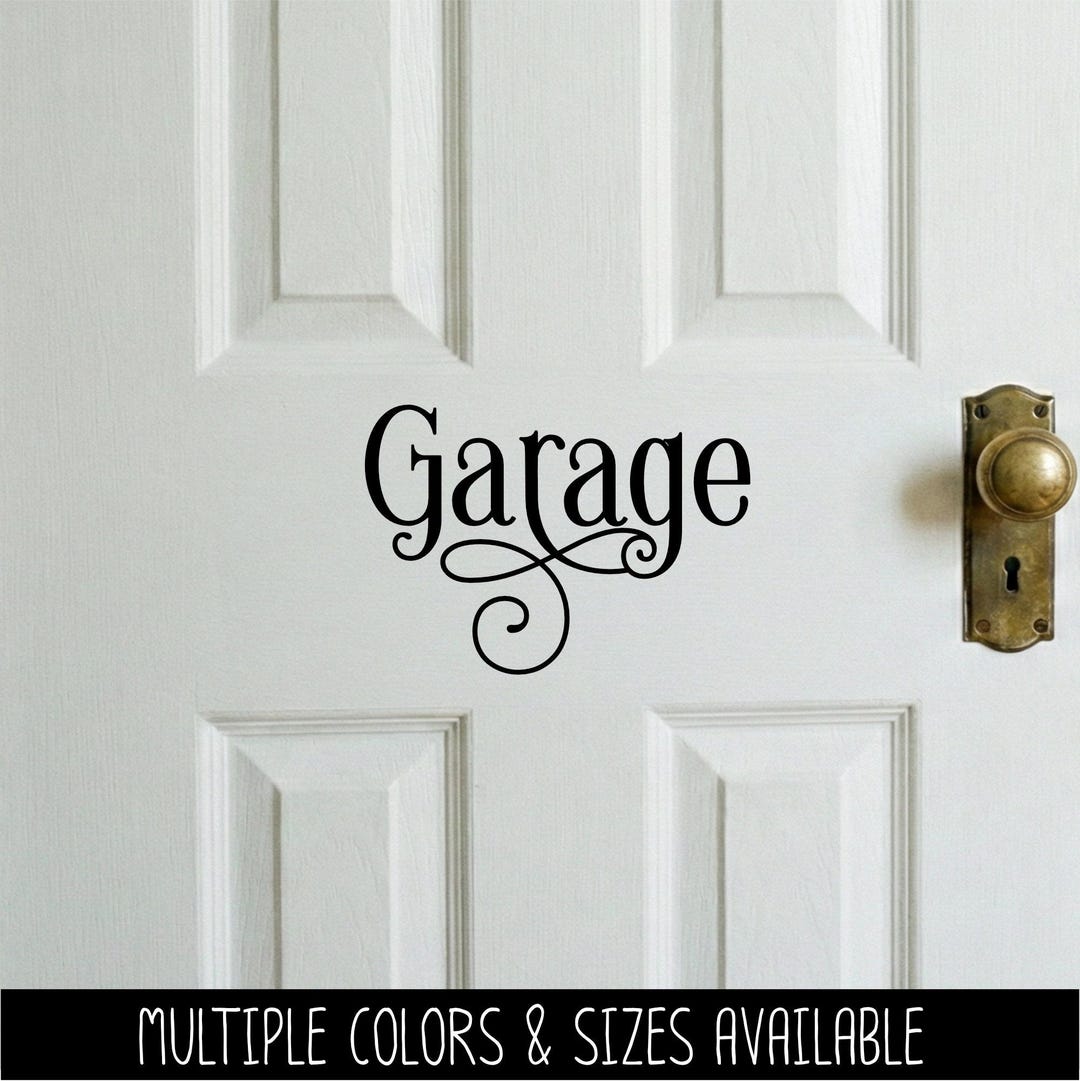 Ornamental Garage Vinyl Decal, Garage Sticker, Garage Door Label, Man ...