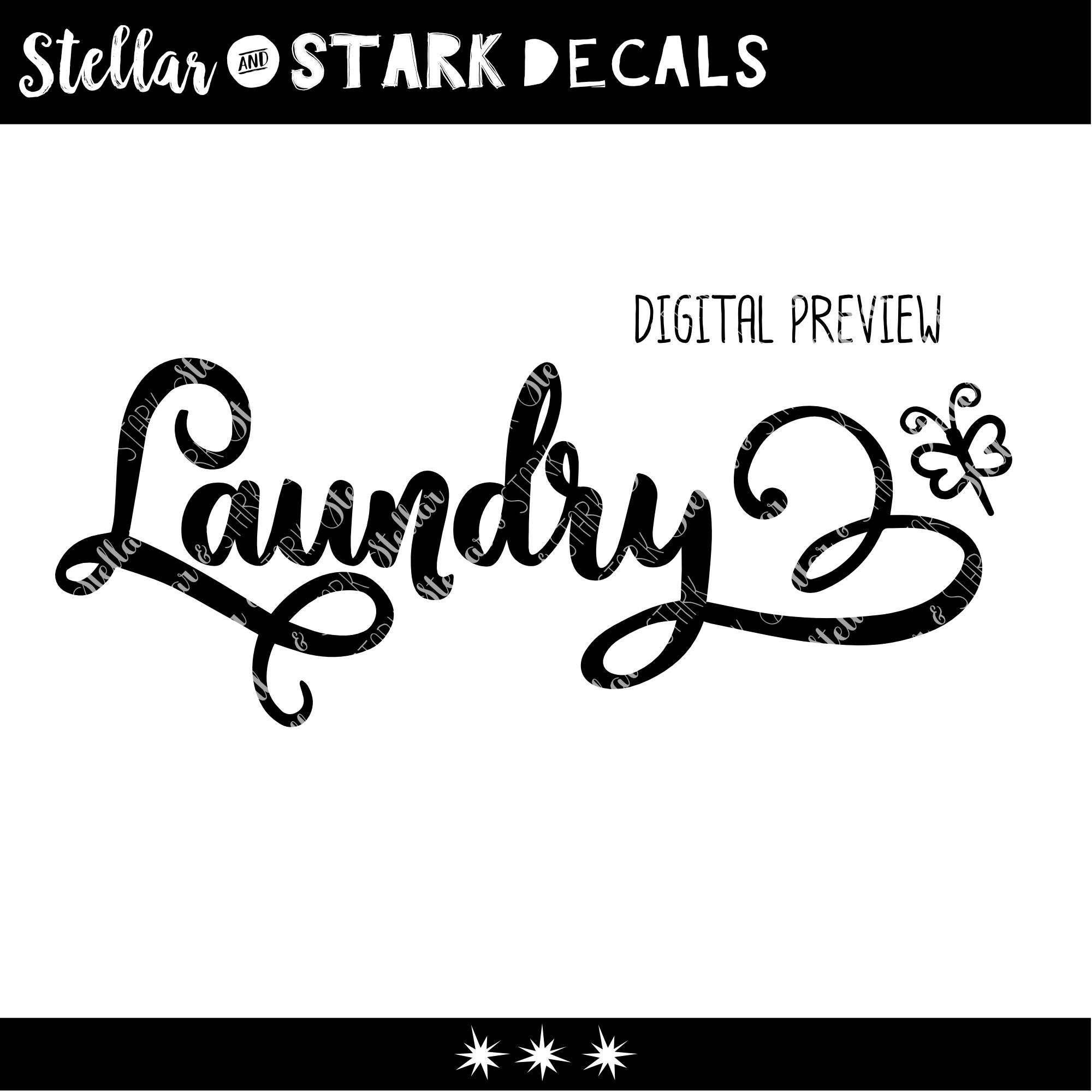 Laundry Dragonflies Vinyl Decal Laundry Sticker Laundry | Etsy