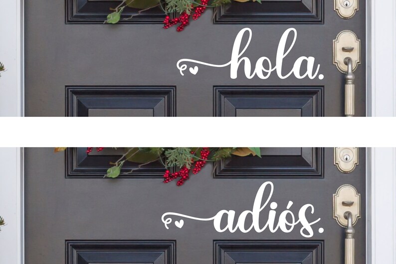 Cursive Hola Heart Vinyl Decal Hola Vinyl Sticker Hola | Etsy