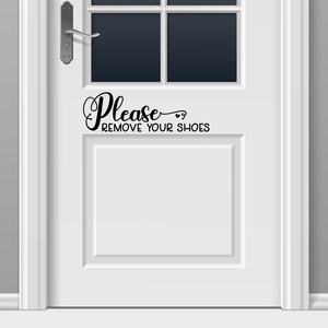Please Remove Your Shoes Vinyl Decal remove Your Shoes Vinyl Sticker ...