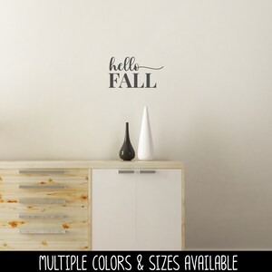 Hello Fall Cursive W/tail Vinyl Decal - Hello Fall Vinyl Sticker ...