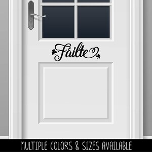 Cursive Failte Irish Welcome Vinyl Decal Irish Welcome Decal Gaelic ...