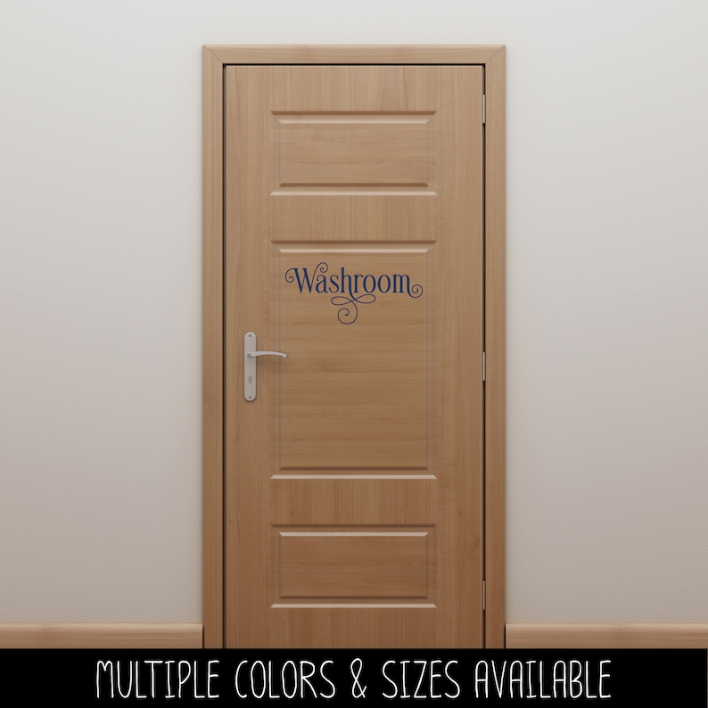 Ornamental Washroom Vinyl Decal Washroom Sticker Washroom - Etsy