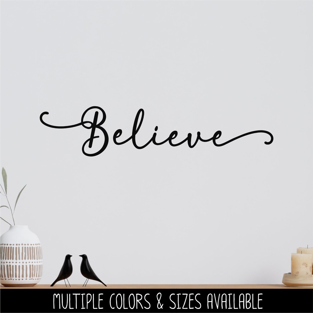 Cute Believe Decal - Believe Car Decal - Believe Sticker - Believe Wall ...