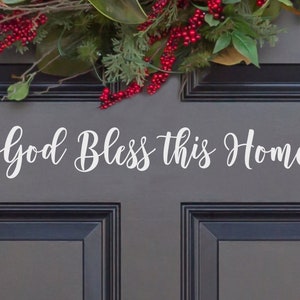 God Bless This Home Decal - God Bless This Home Sticker - God Bless ...