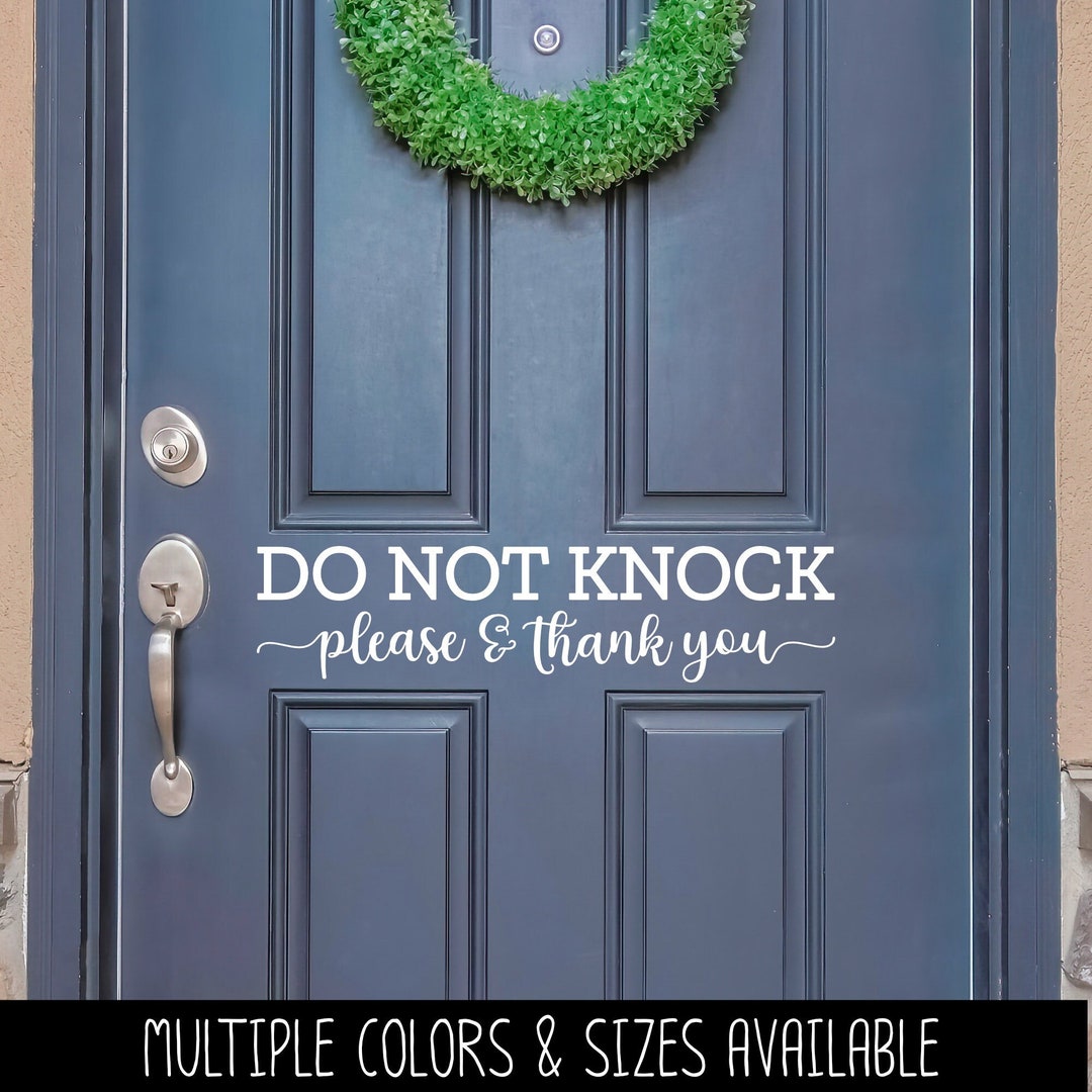 Please Do Not Knock Decal Please Do Not Knock Sticker Do - Etsy