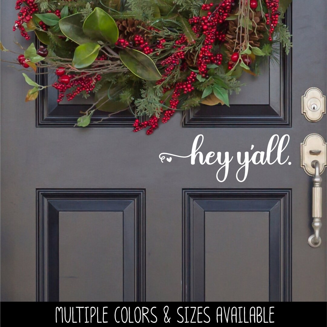 Hey Y'all With Heart Decal - Hey Y'all With Heart Vinyl Sticker - Hey Y ...