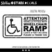 Handicap Wheelchair Ramp Access Decal Disabled Car Decal Handicap Car ...
