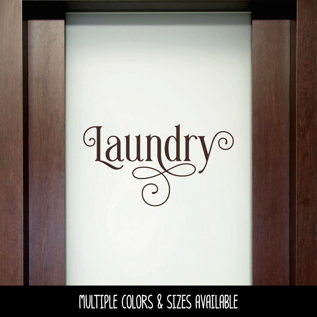 Ornamental Laundry Decal - Laundry Sticker - Laundry Wall Decal ...