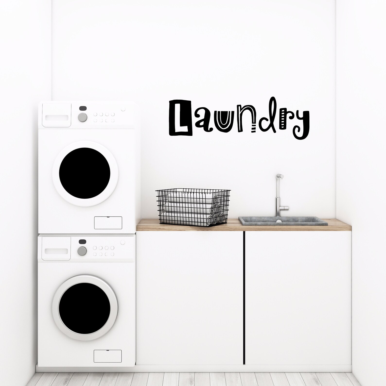 Whimsical Laundry Decal Laundry Sticker Laundry Wall Decal - Etsy
