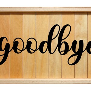 Scroll Vine Goodbye Heart Decal - Goodbye Sticker - Goodbye Front Door ...