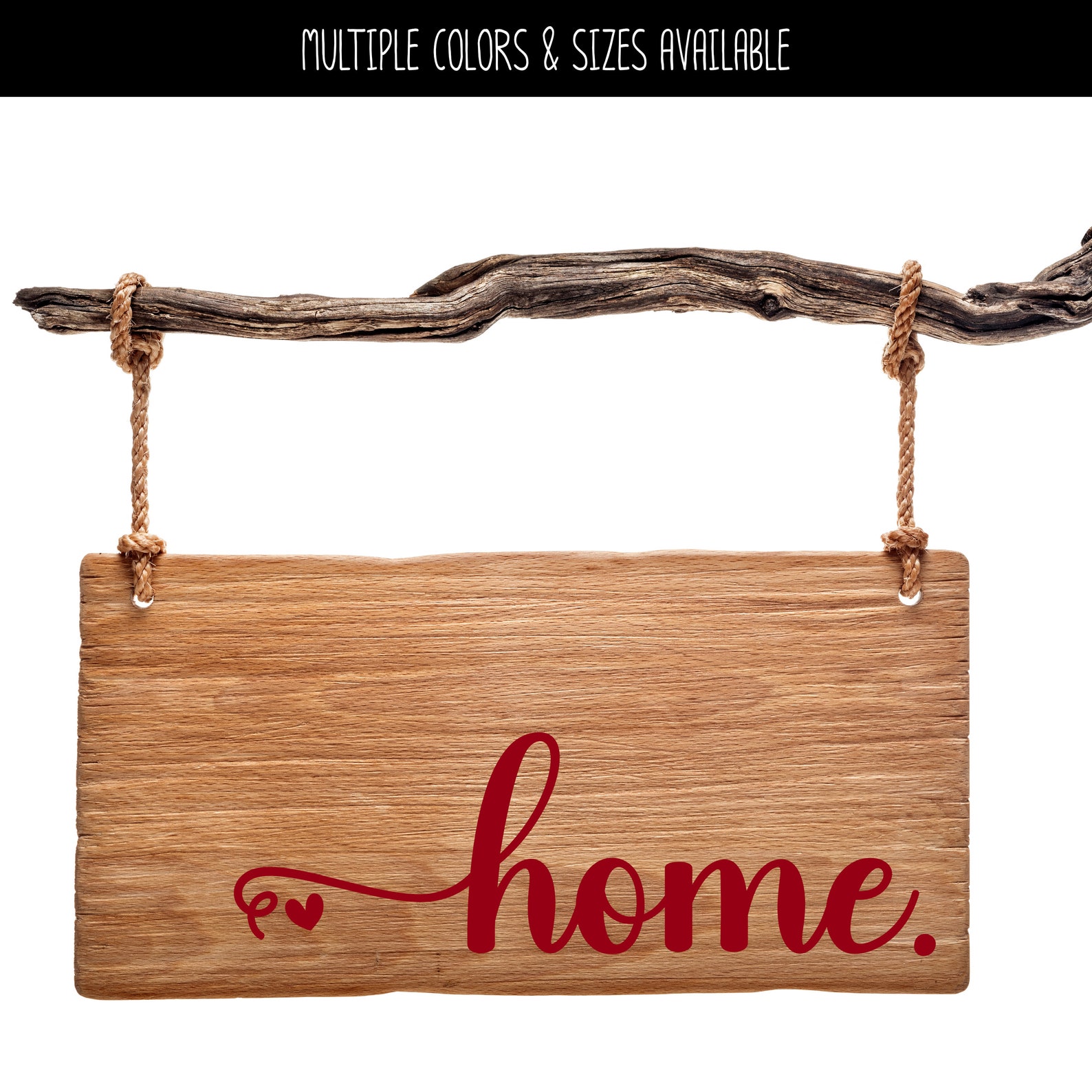 Home With Heart Vinyl Decal - Home Sticker - Home Door Decal - Home ...