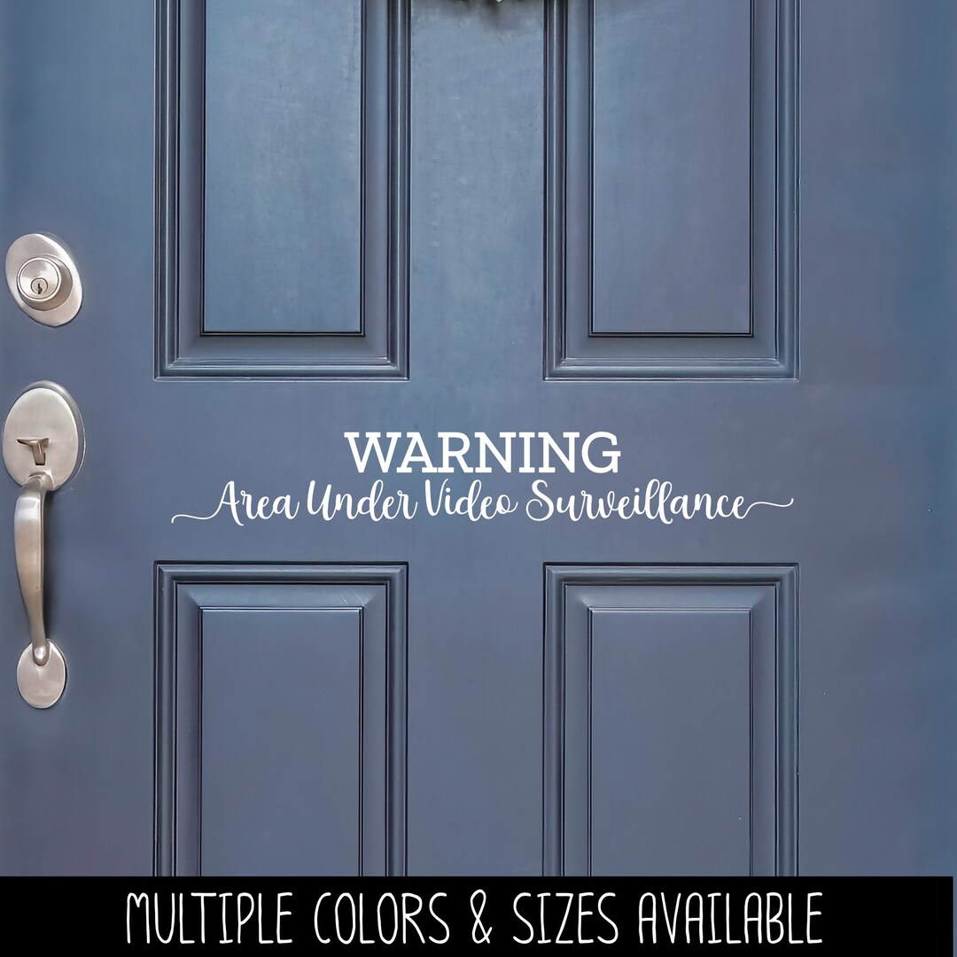 Warning Area is Under Surveillance Decal - Warning Area Under ...