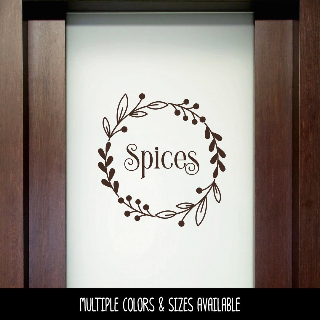 Ornamental Spices Wreath Decal - Spices Wreath Sticker - Spices Decal ...