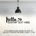 CUSTOM Hello Heart Custom Text Here Vinyl Decal Custom Hello - Etsy