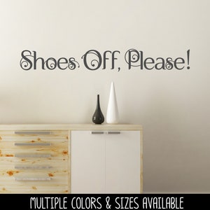Shoes Off, Please! Vinyl Decal -shoes Off, Please! Vinyl Sticker ...