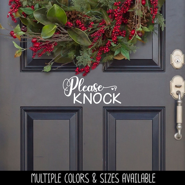 Please Knock Sign - Etsy
