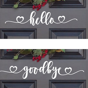 Goodbye Heart Vinyl Decal - Goodbye Heart Sticker - Goodbye Door Decal ...