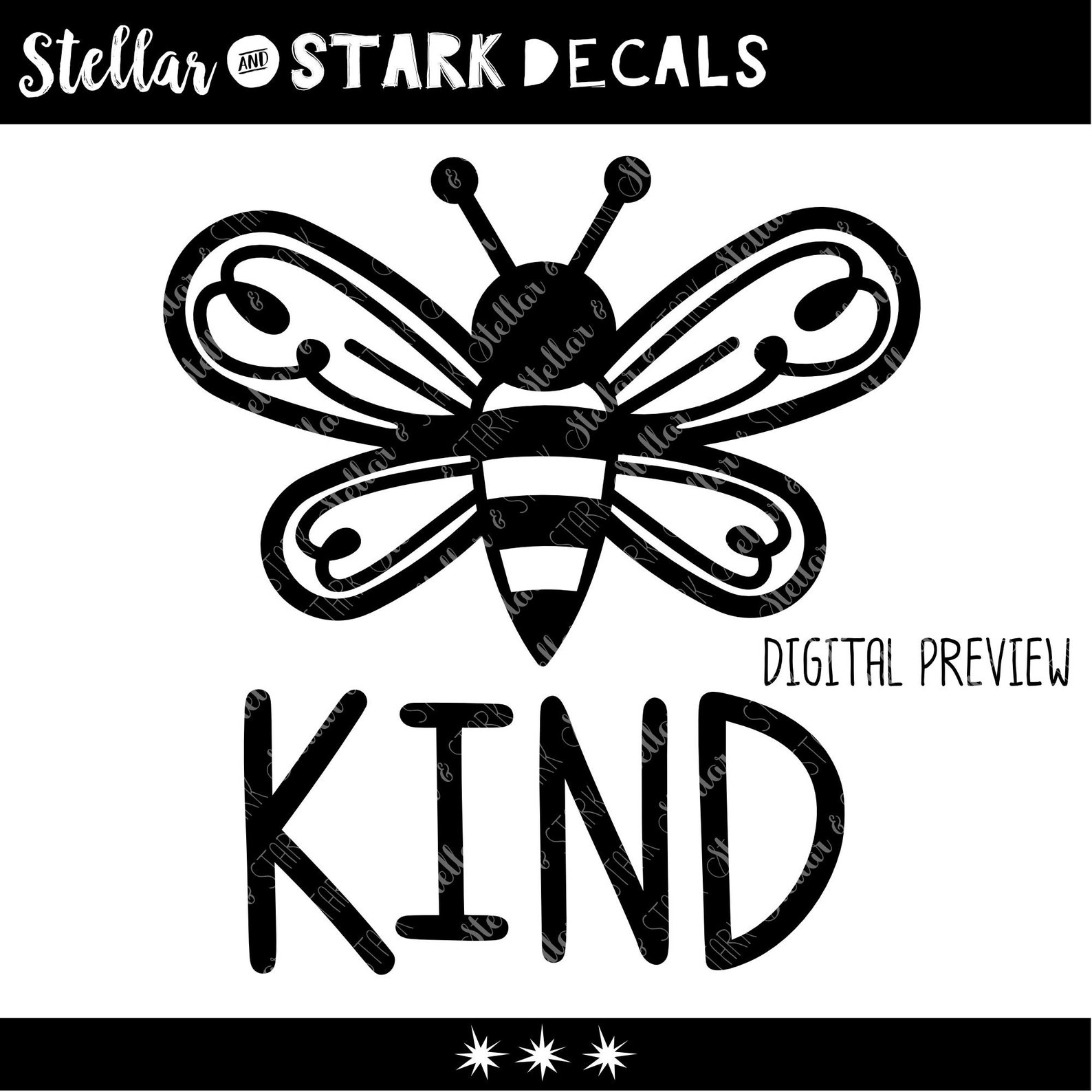 Bee Kind Vinyl Decal -be Kind Vinyl Decal -bee Vinyl Decal - Bee Kind ...
