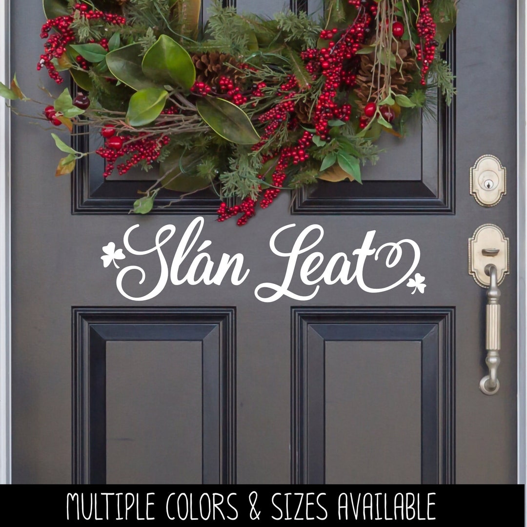 Cursive Slan Leat Irish Goodbye Vinyl Decal - Irish Goodbye Decal ...