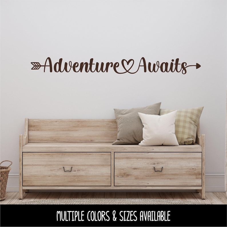 Adventure Awaits With Heart Vinyl Decal Sticker for Camper, RV, Car ...