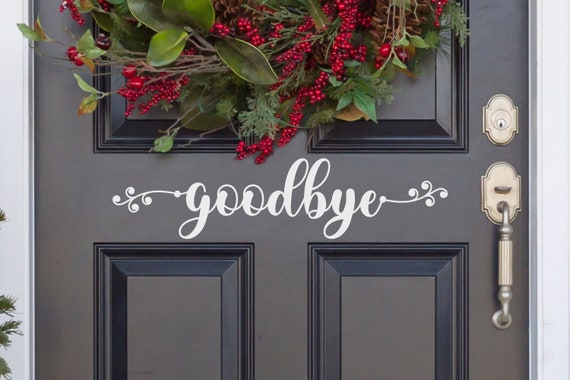Scroll Vine Goodbye Heart Decal Goodbye Sticker Goodbye | Etsy