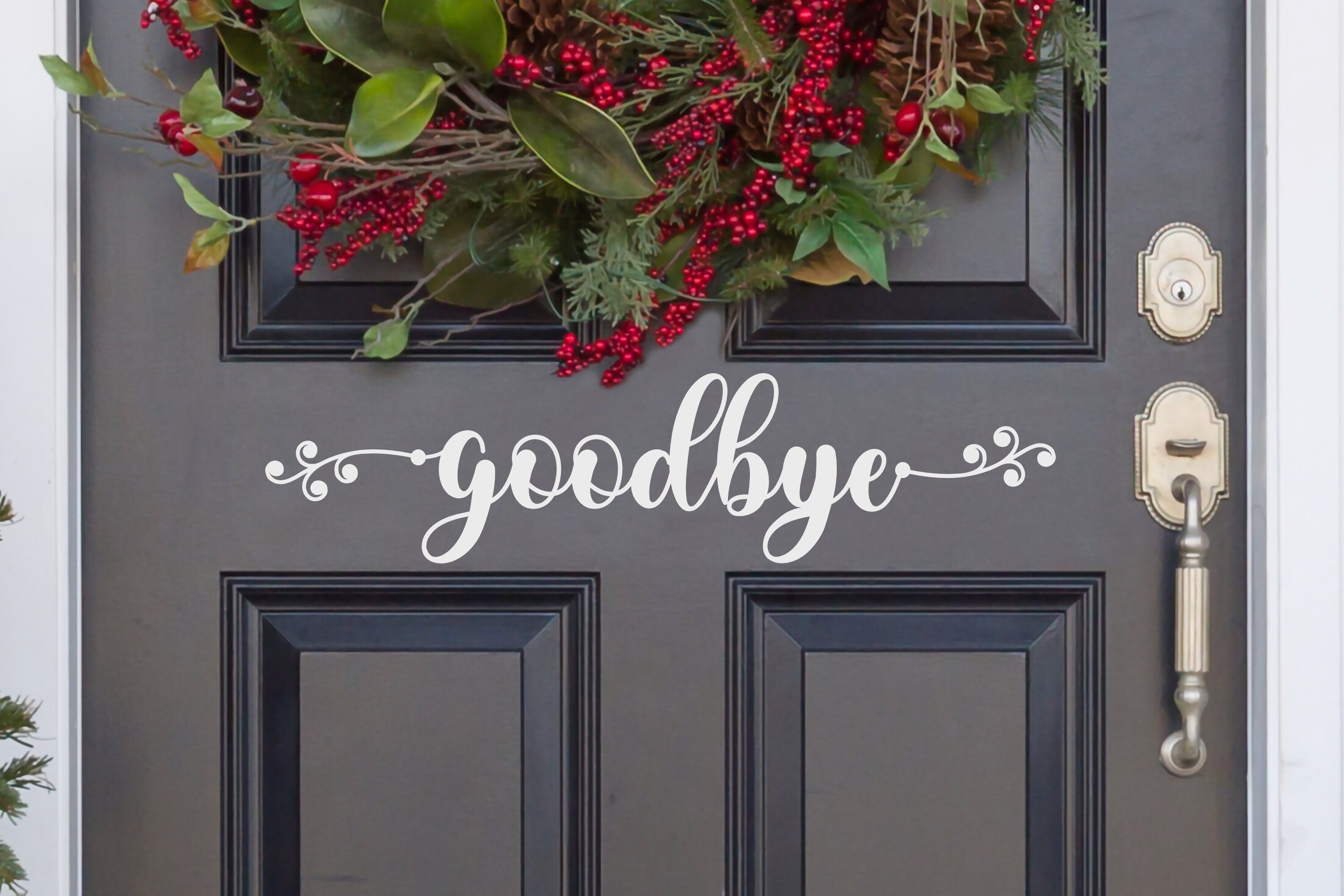 Scroll Vine Goodbye Heart Decal Goodbye Sticker Goodbye - Etsy.de