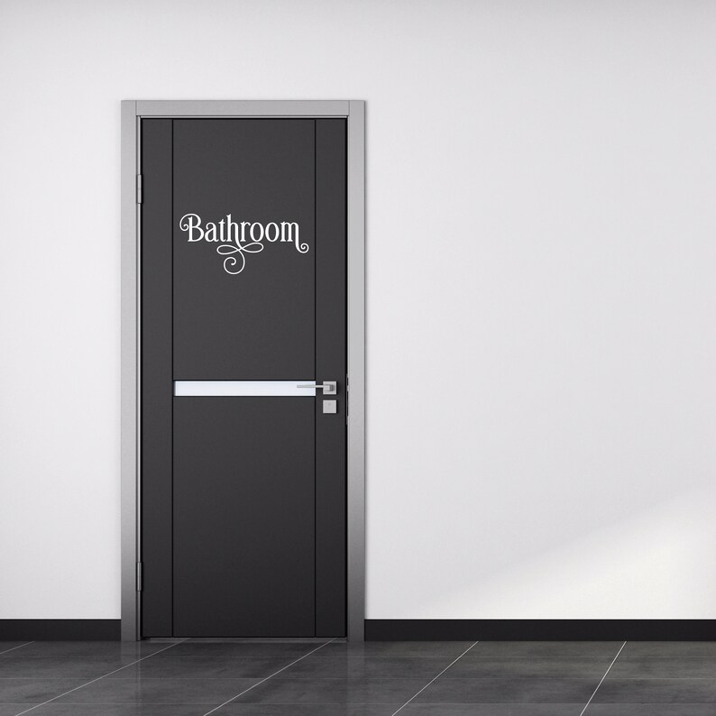 Ornamental Bathroom Vinyl Decal Bathroom Sticker Bathroom - Etsy