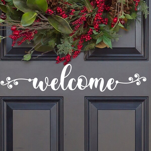 Welcome Door Decal - Etsy