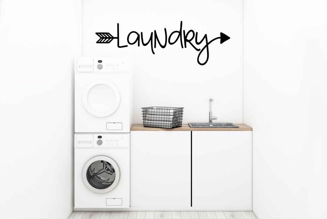 Laundry Decal - Laundry Arrow Sticker - Laundry Wall Decal - Laundry ...