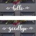 Scroll Vine Goodbye Heart Decal Goodbye Sticker Goodbye - Etsy