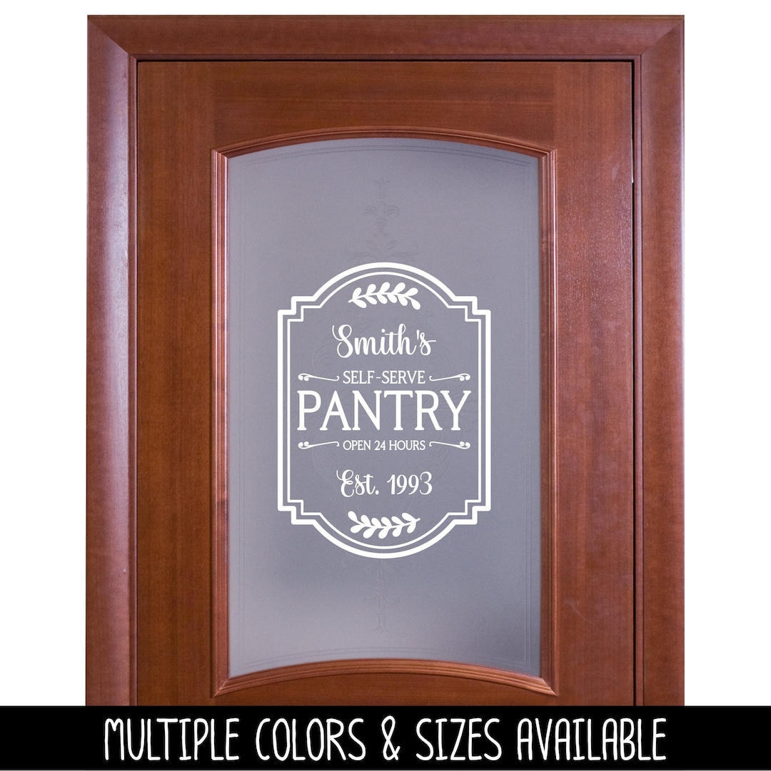Custom Pantry Decal - Custom Pantry Sticker - Customizable Pantry Door ...