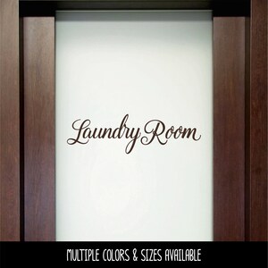 Cursive Laundry Room Decal - Laundry Room Sticker - Laundry Wall Decal ...