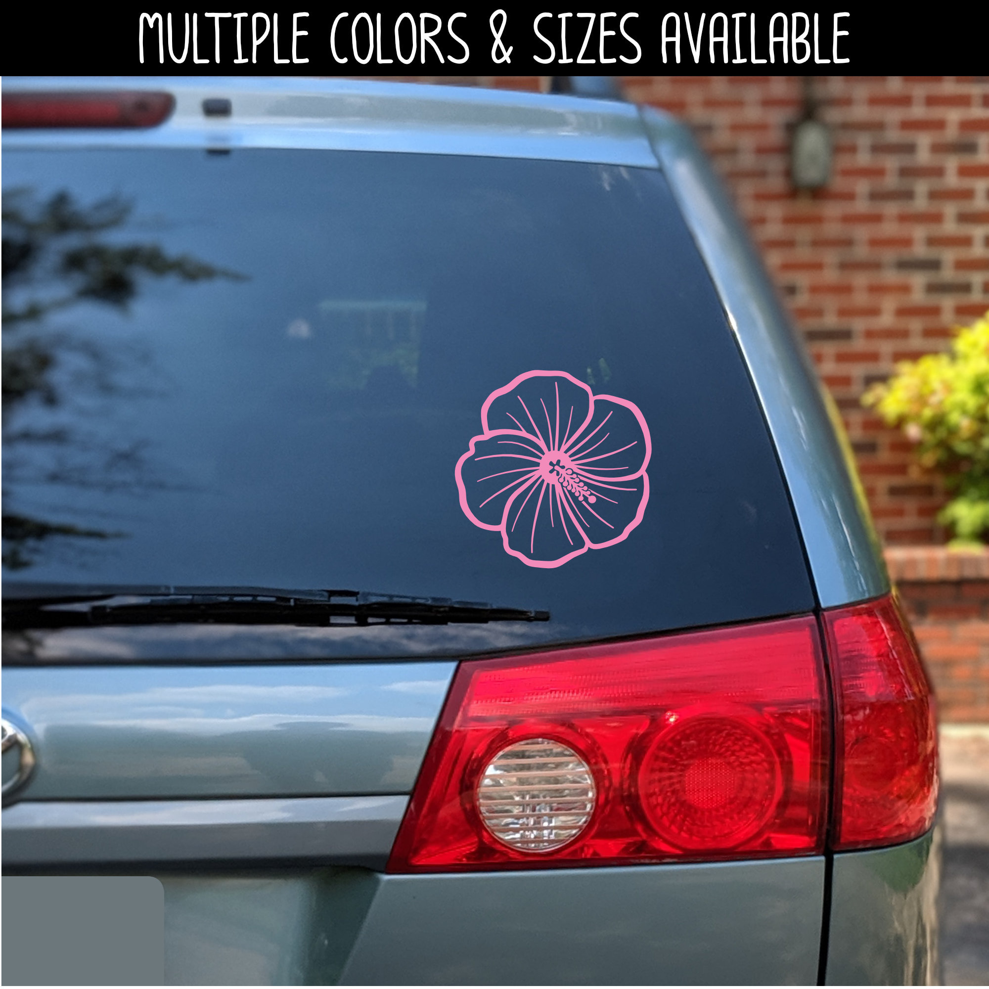 Hibiscus Vinyl Decal - Hibiscus Decal - Hibiscus Car Decal - Hibiscus ...