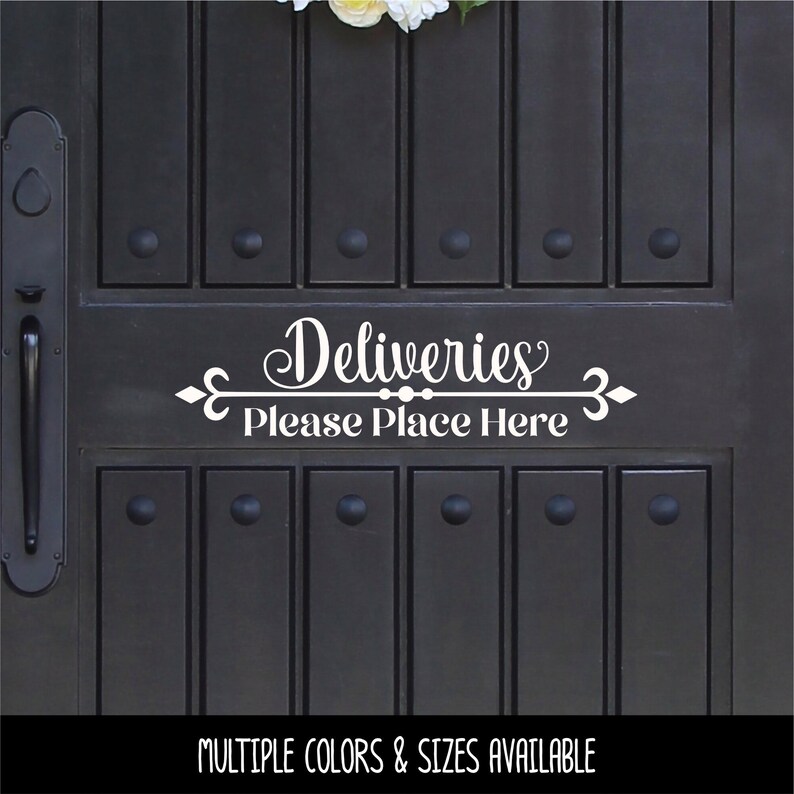 Deliveries, Please Place Here Decal- Deliveries, Please Place Here ...