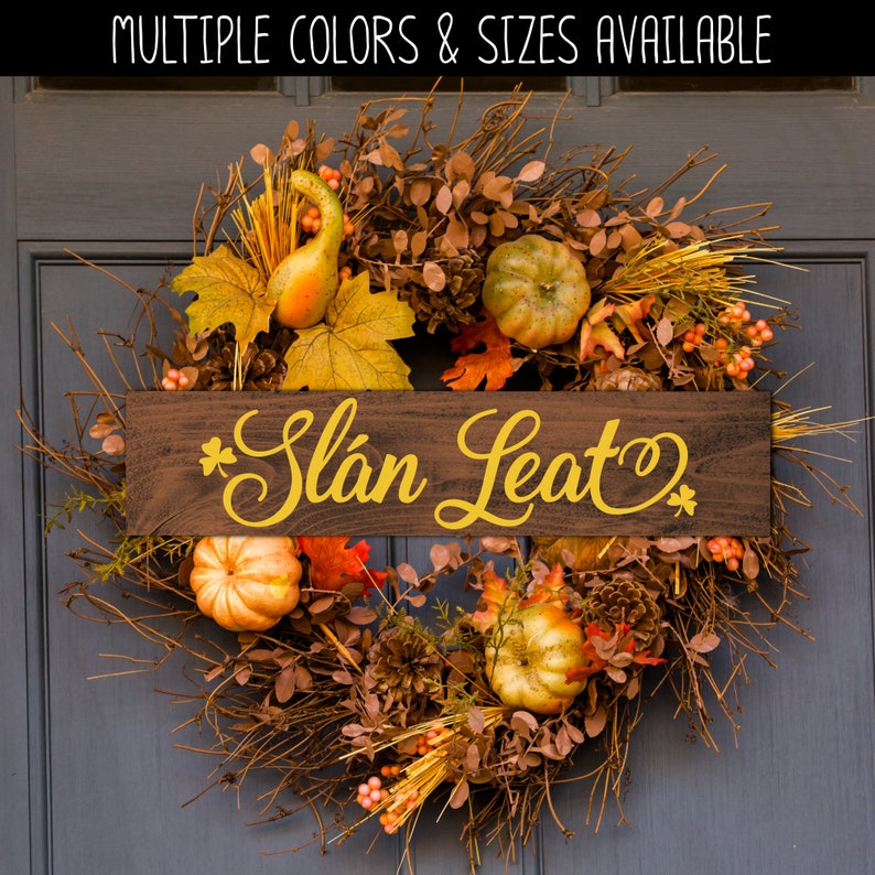 Cursive Slan Leat Irish Goodbye Vinyl Decal - Irish Goodbye Decal ...