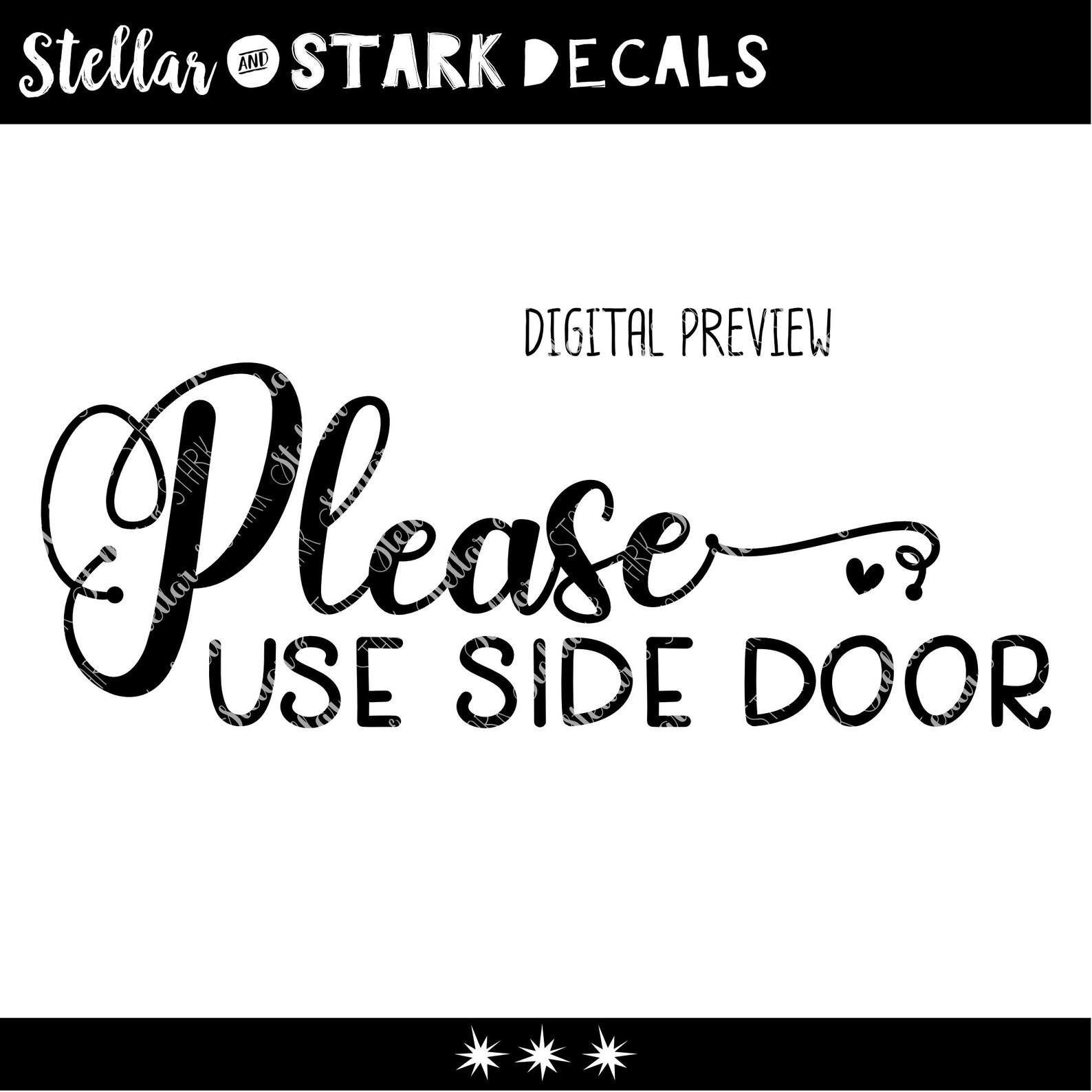 Please Use Side Door Vinyl Decal use Side Door Vinyl Sticker | Etsy