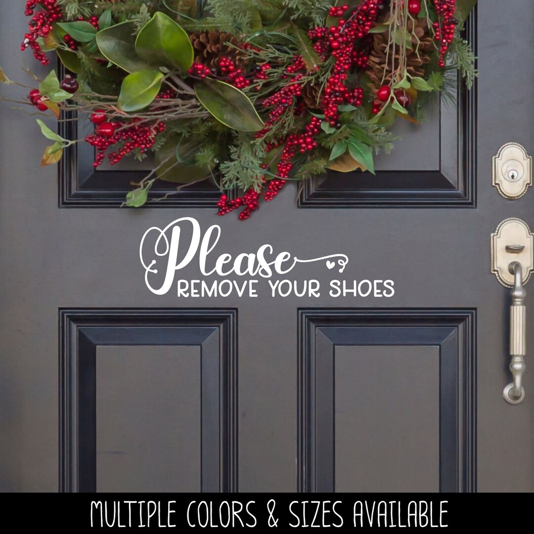 Please Remove Your Shoes Vinyl Decal -remove Your Shoes Vinyl Sticker ...