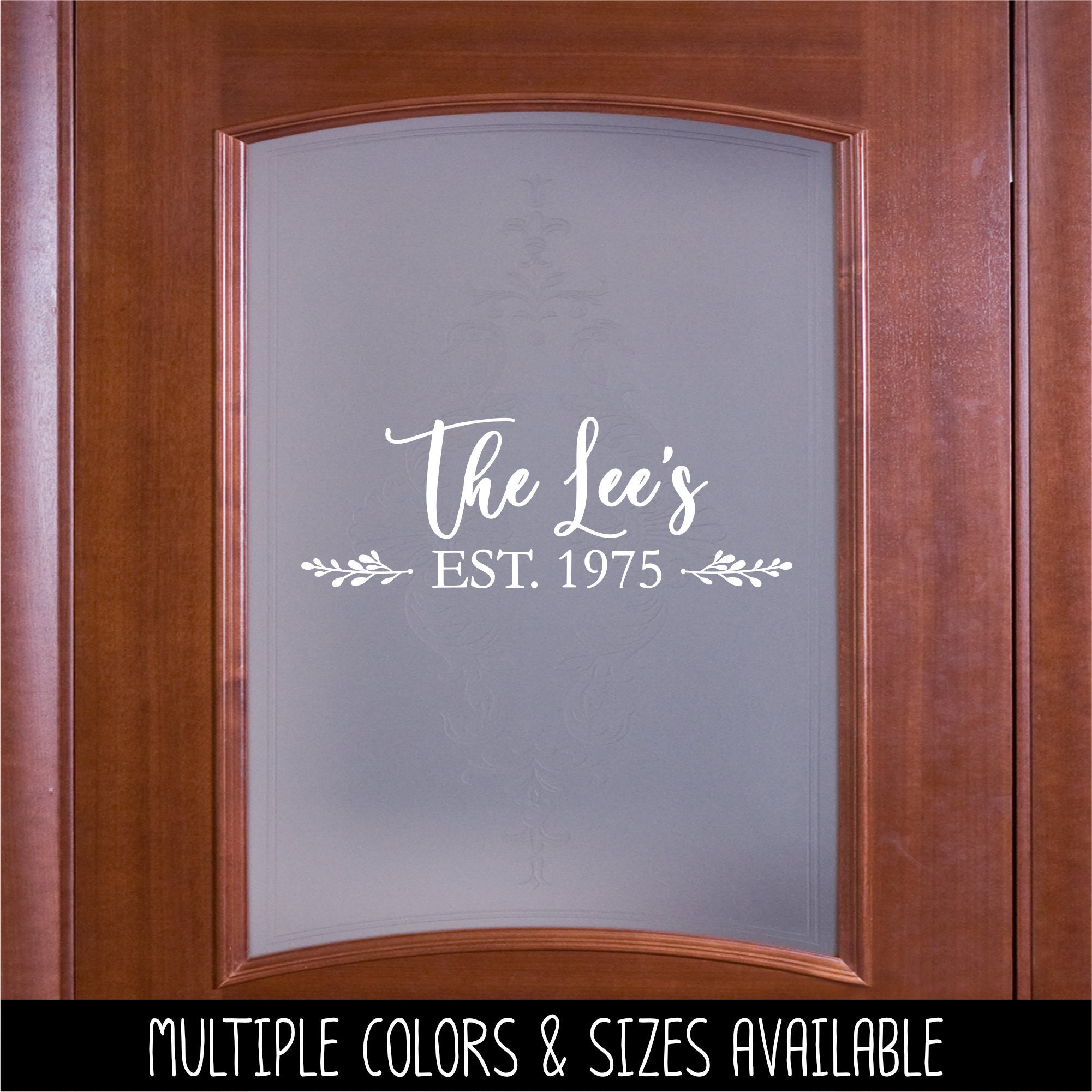 Custom Family Name Decal, Custom Name Est Year Sign, Custom Name ...