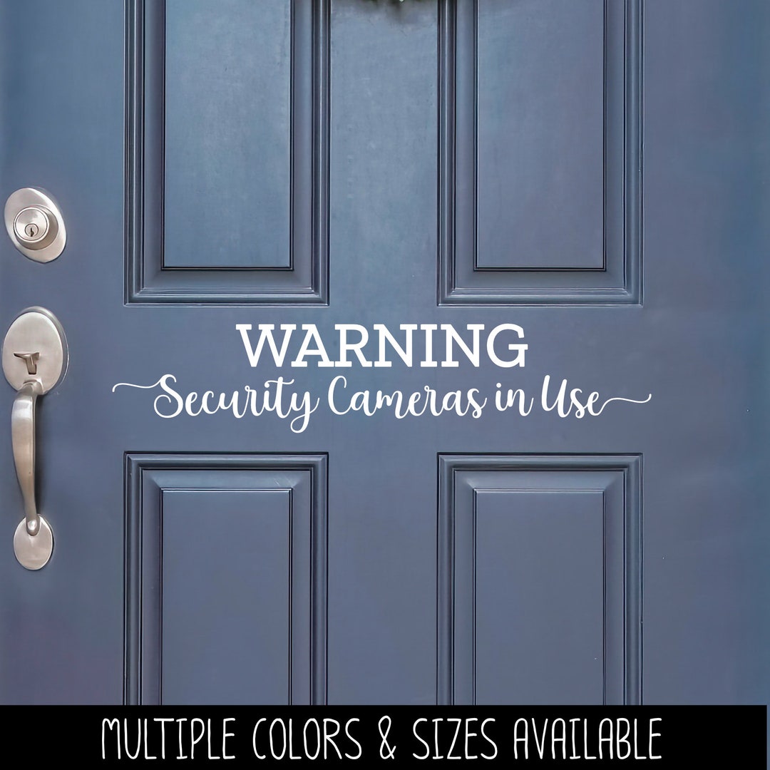 Warning Security Cameras in Use Decal - Warning Security Cameras in Use ...