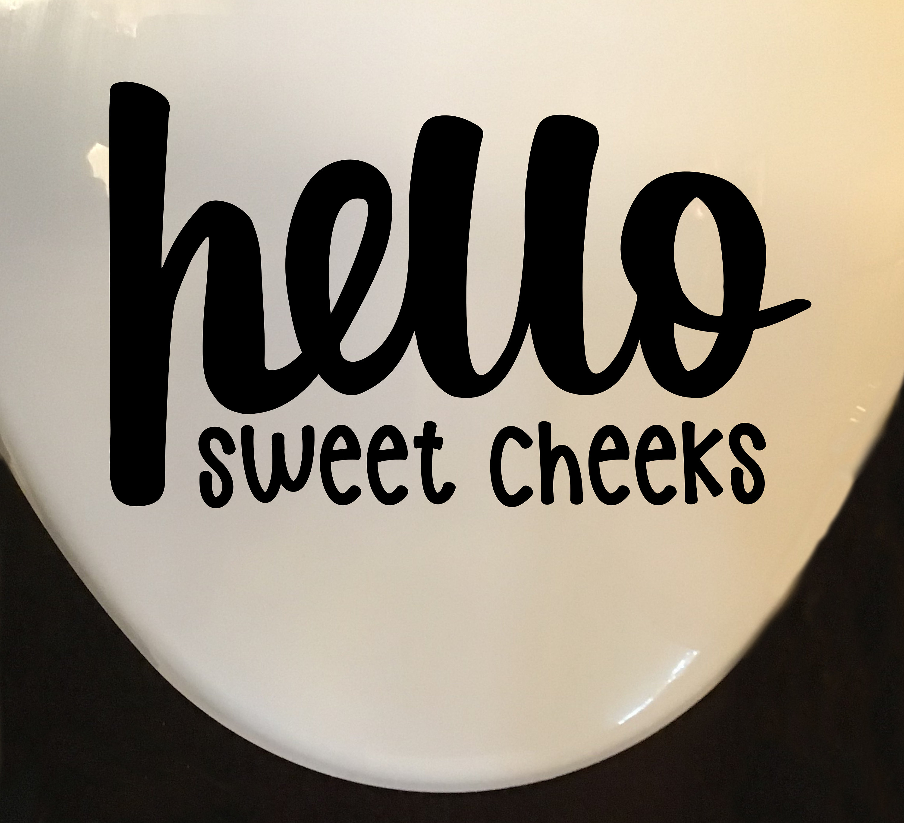 Cute Hello Sweet Cheeks Vinyl Decal - Hello Sweet Cheeks Sticker ...