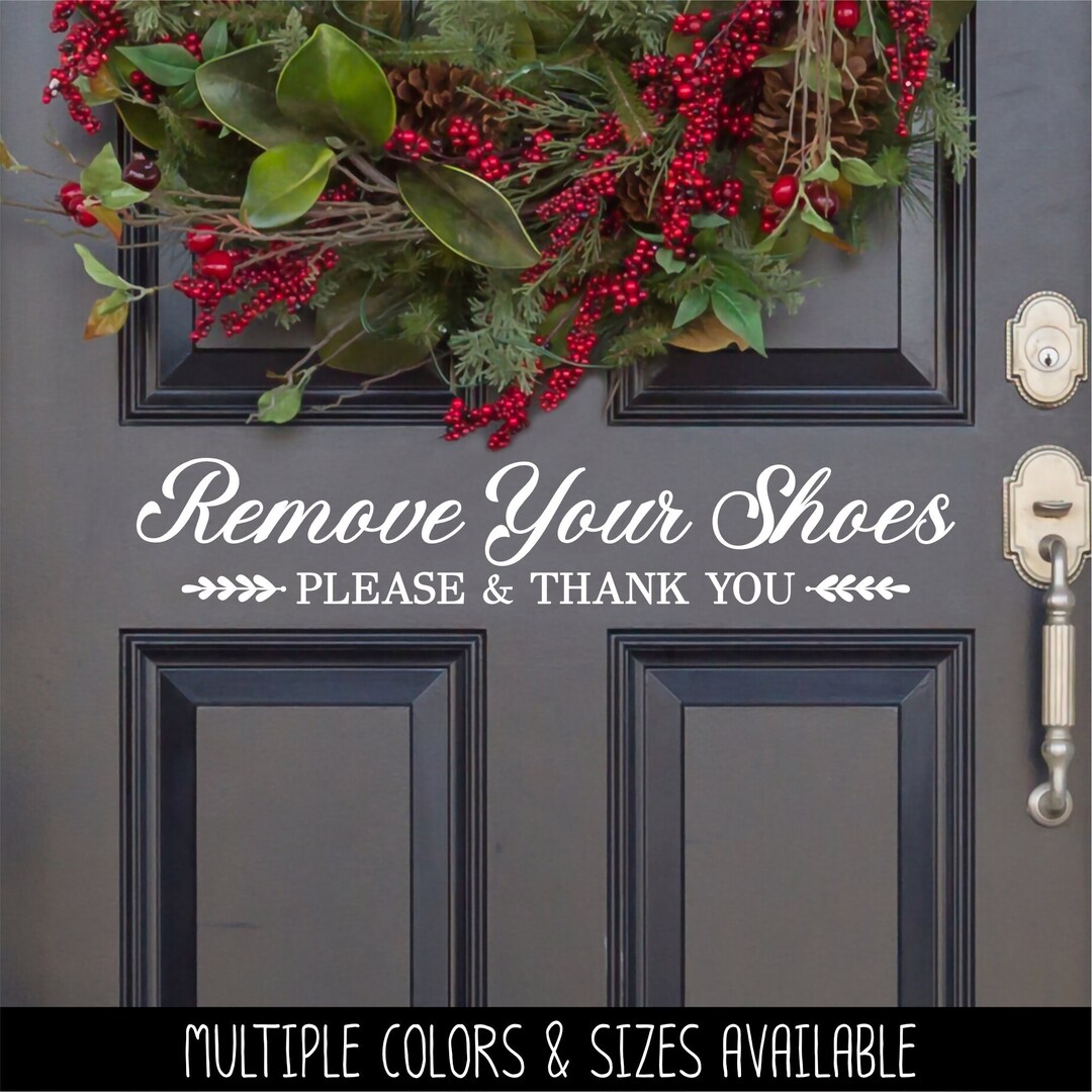 Remove Your Shoes Decal, Please Remove Your Shoes Sticker, Shoes Off ...