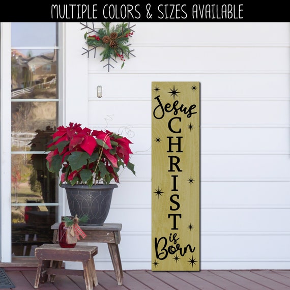 Vertical Jesus Christ is Born Decal Vertical Jesus Christ is - Etsy