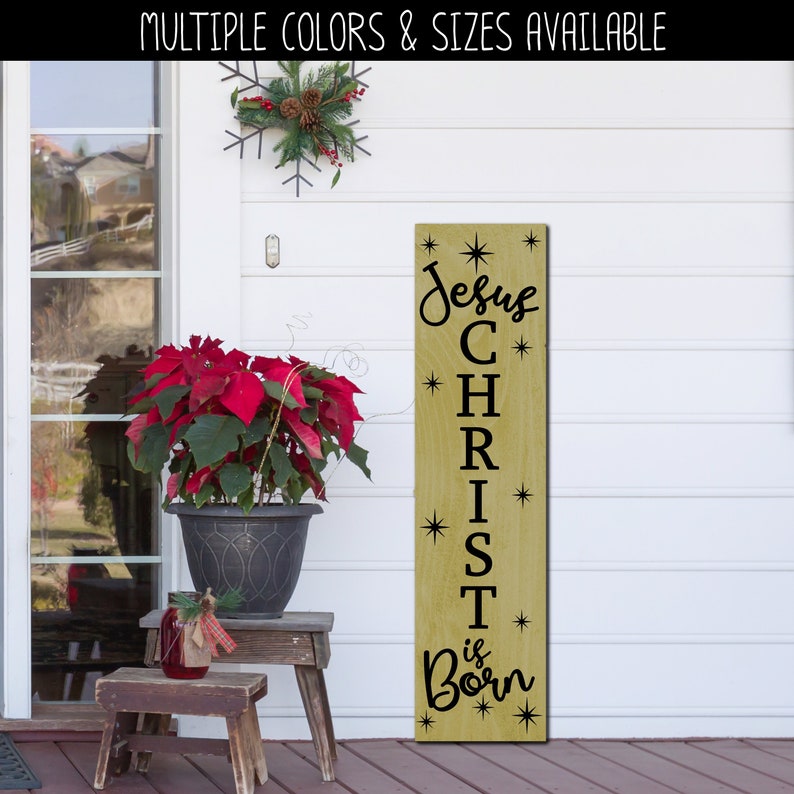 Vertical Jesus Christ is Born Decal Vertical Jesus Christ is - Etsy