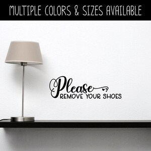 Please Remove Your Shoes Vinyl Decal -remove Your Shoes Vinyl Sticker ...