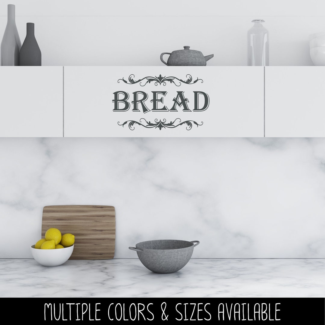 Bread With Scroll Decal - Bread With Scroll Sticker - Kitchen Decal ...